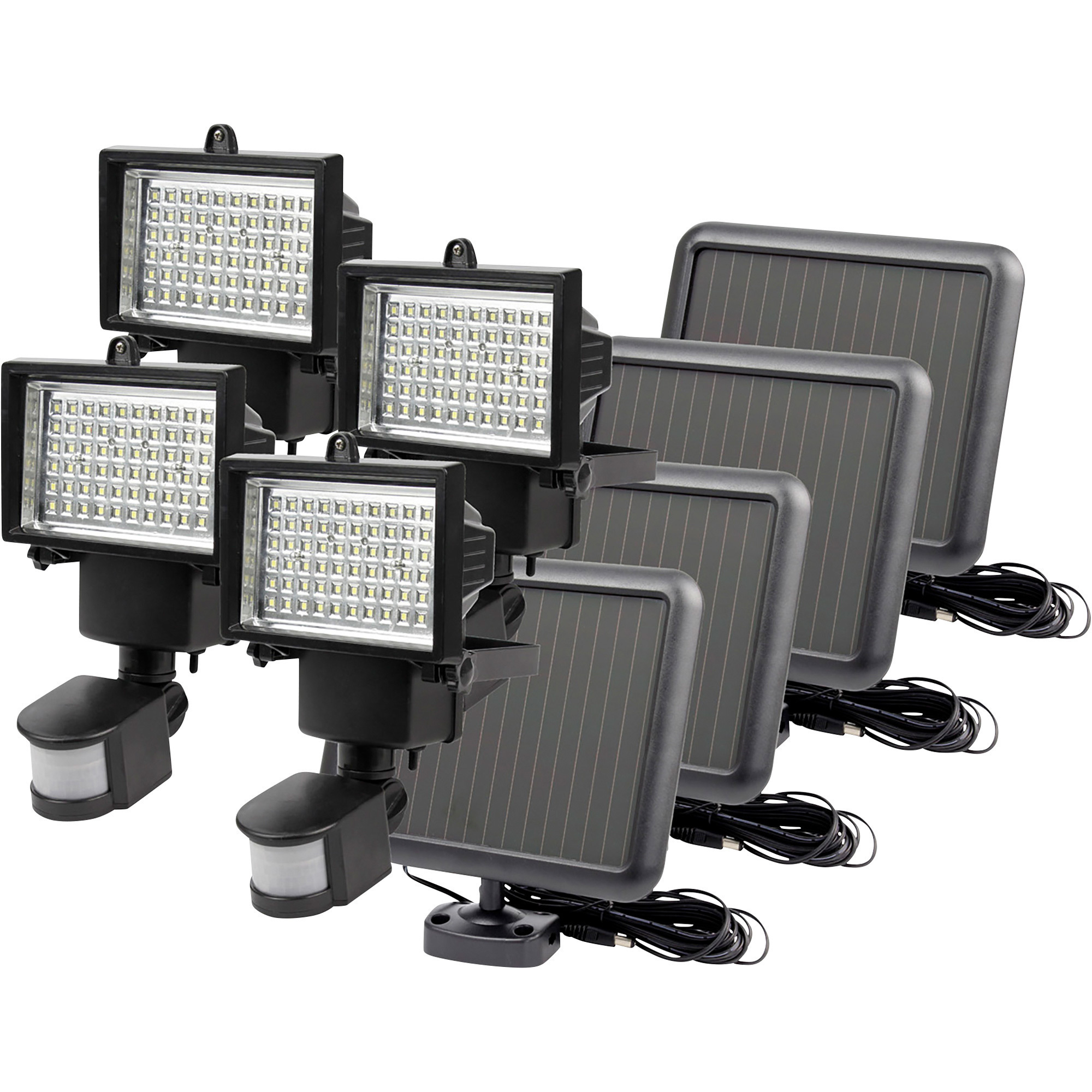 Pinegreen Lighting 3-Head LED Solar Motion Sensor Security Light — 1500 Lumens, Model# Cl-SML3 ...